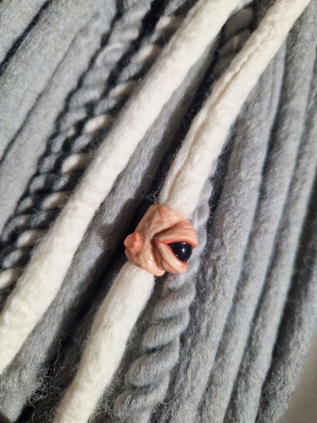 Creepy Eye Clay Dreadlock Bead: Handmade Hair Accessory - Etsy