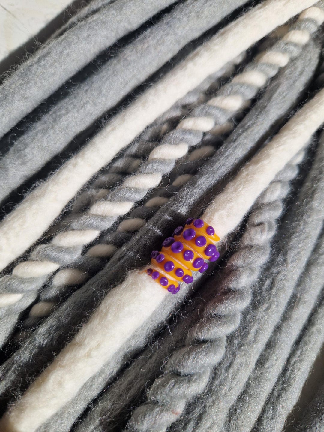 Handmade Clay Dreadlock Bead: Yellow Tentacle Hair Accessory - Etsy