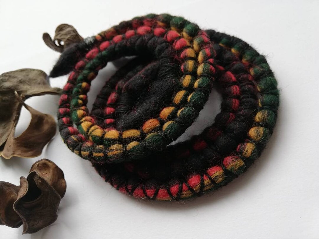 Dreadlock Woolly Tie RASTA Dreadlock Tie Dread Tie Bendable Tie Spiral ...