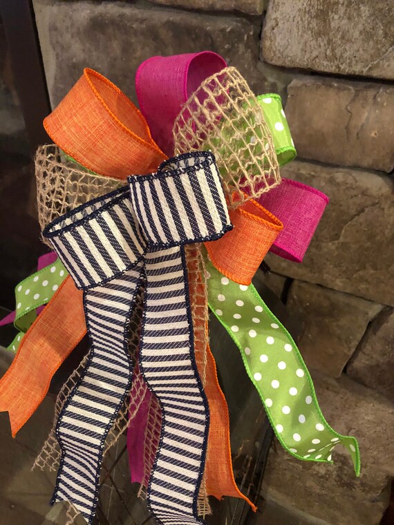 Bright Spring Summer Unique Fun Trendy Multi Color Navy Stripe | Etsy