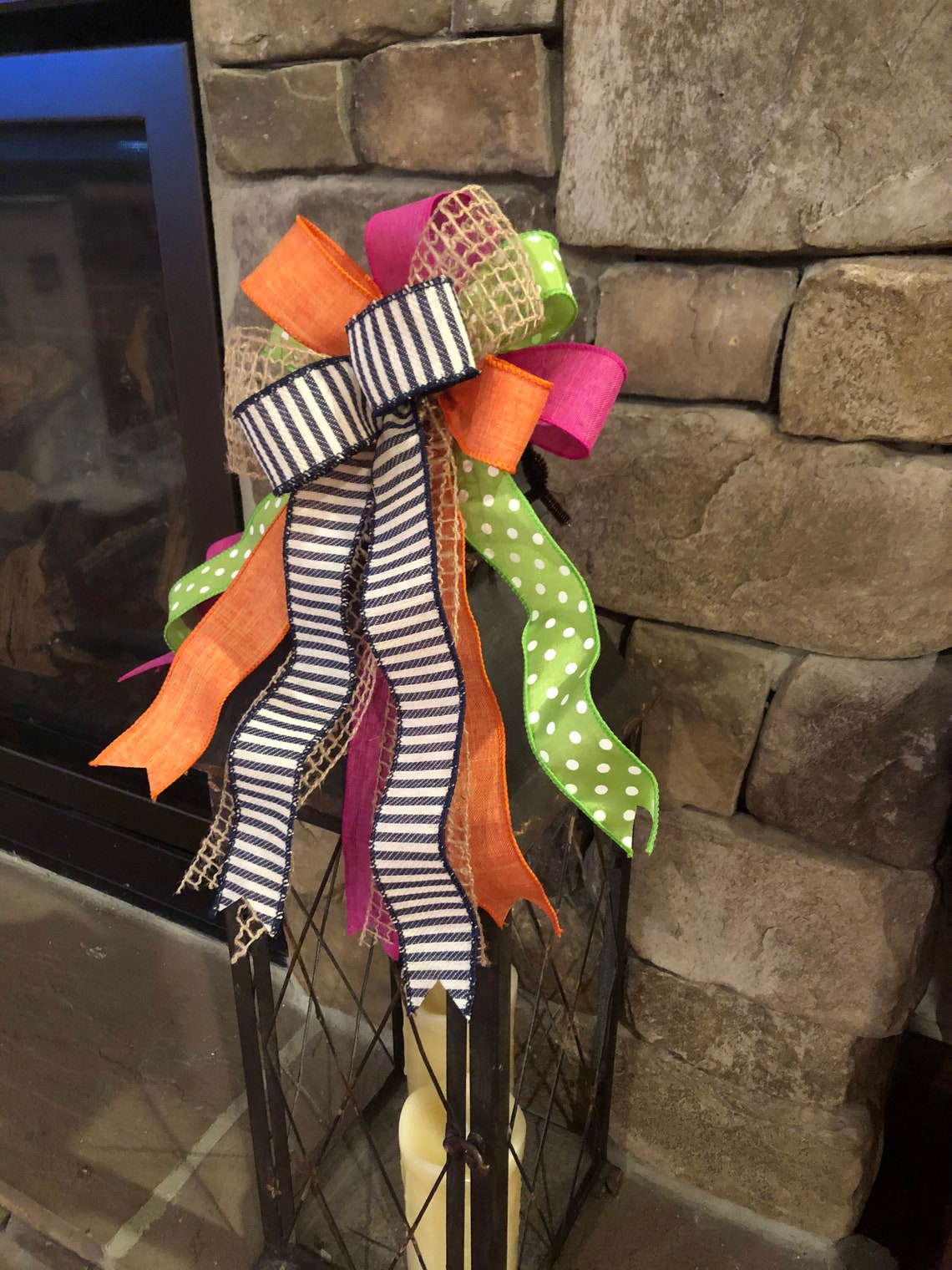 Bright Spring Summer Unique Fun Trendy Multi Color Navy Stripe - Etsy