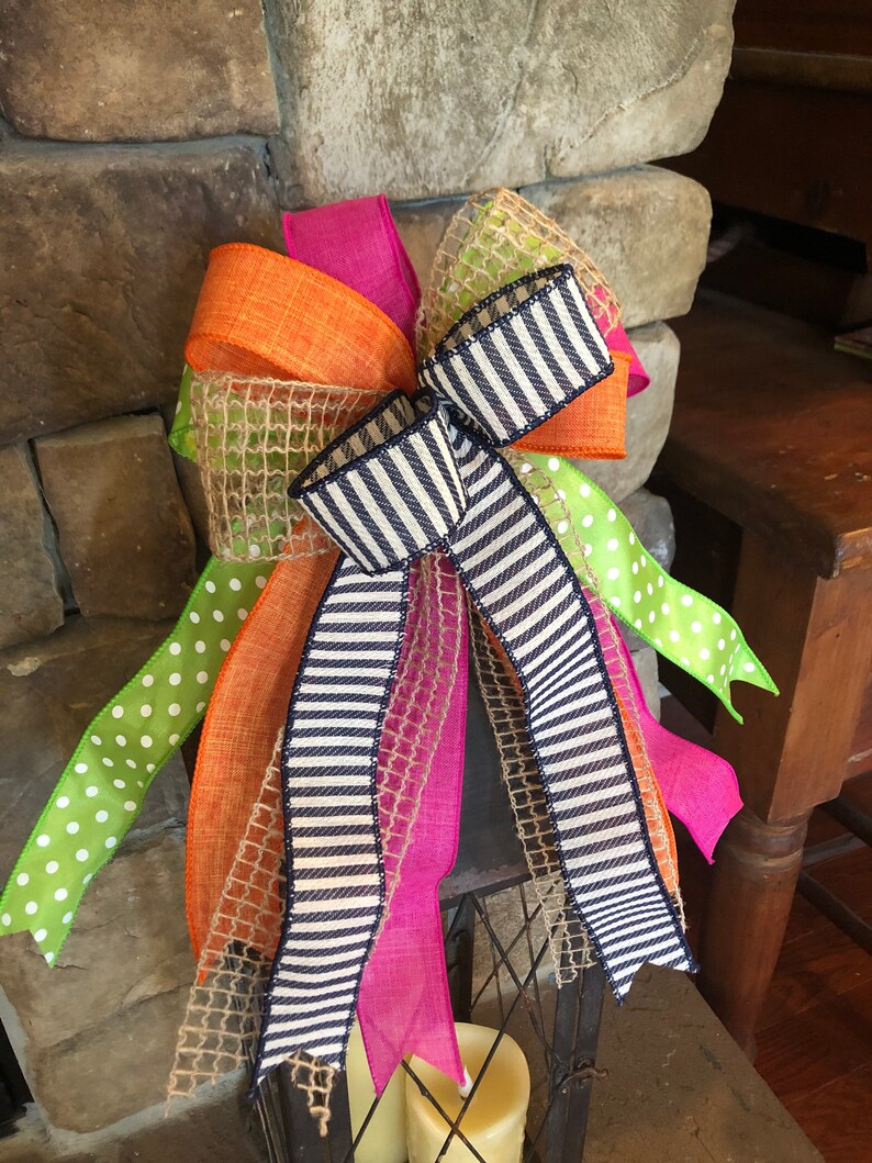 Bright Spring Summer Unique Fun Trendy Multi Color Navy Stripe - Etsy