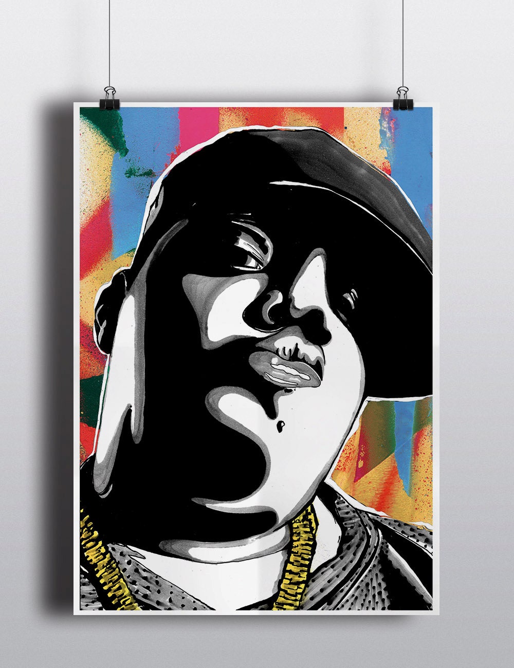 Biggie Smalls Spray Painted Portrait High Quality A3 / A2 | Etsy