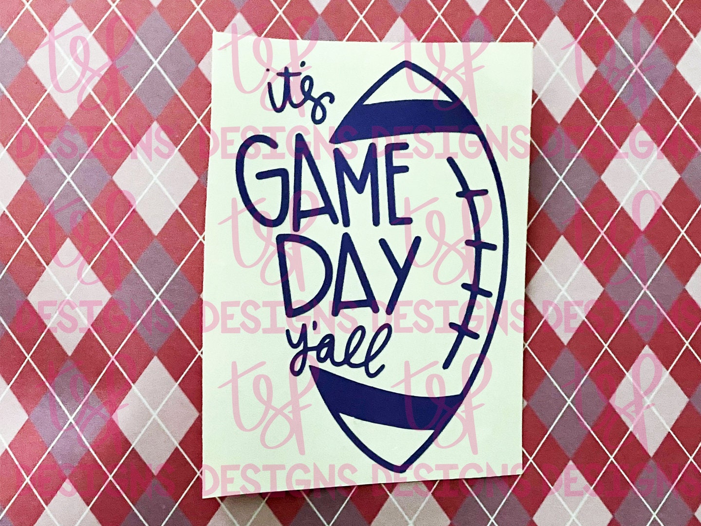It's GAME Day Y'all Custom Vinyl Decal Football | Etsy