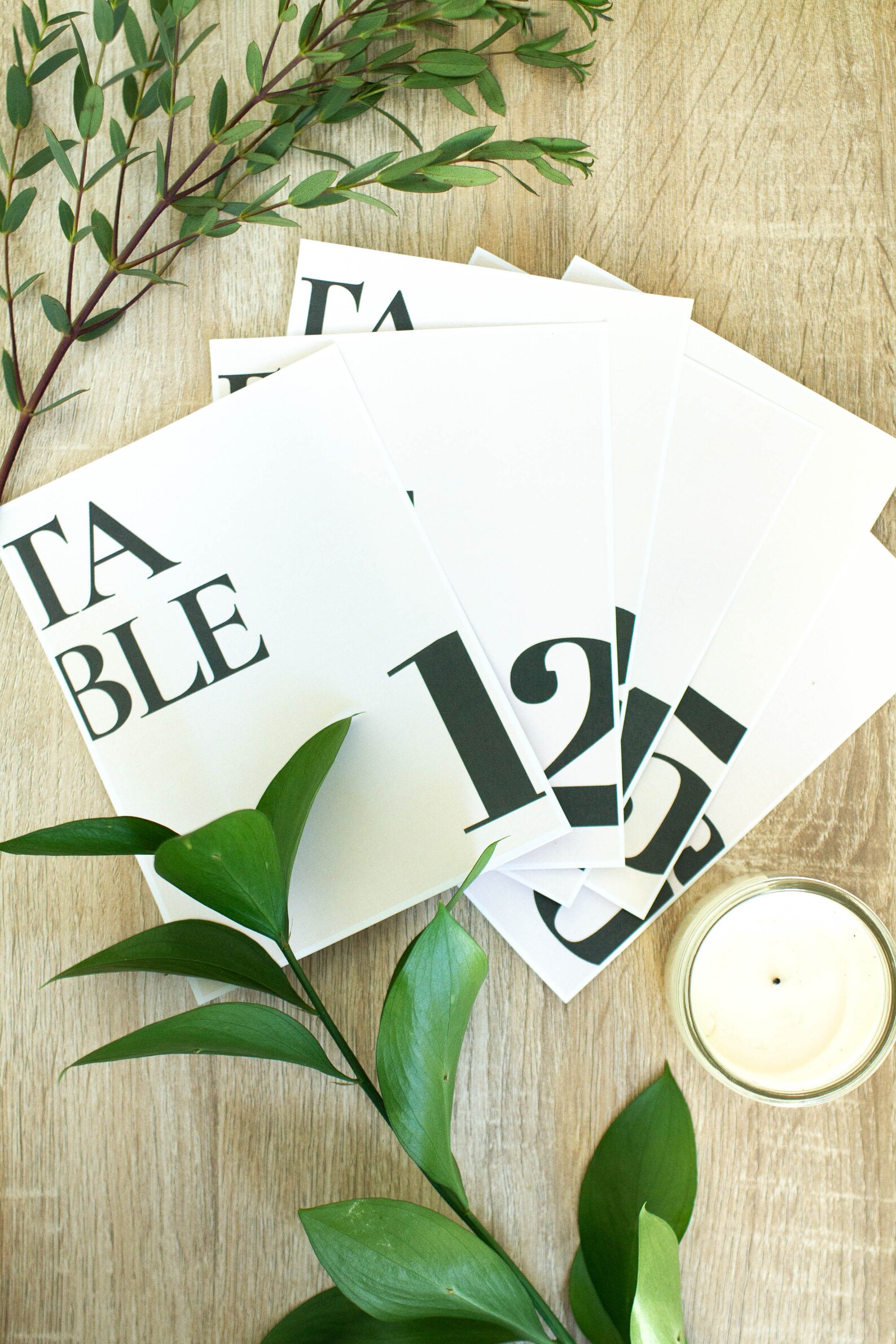 MINIMAL Modern Table Numbers, Simple Printable, Downloadable File ...