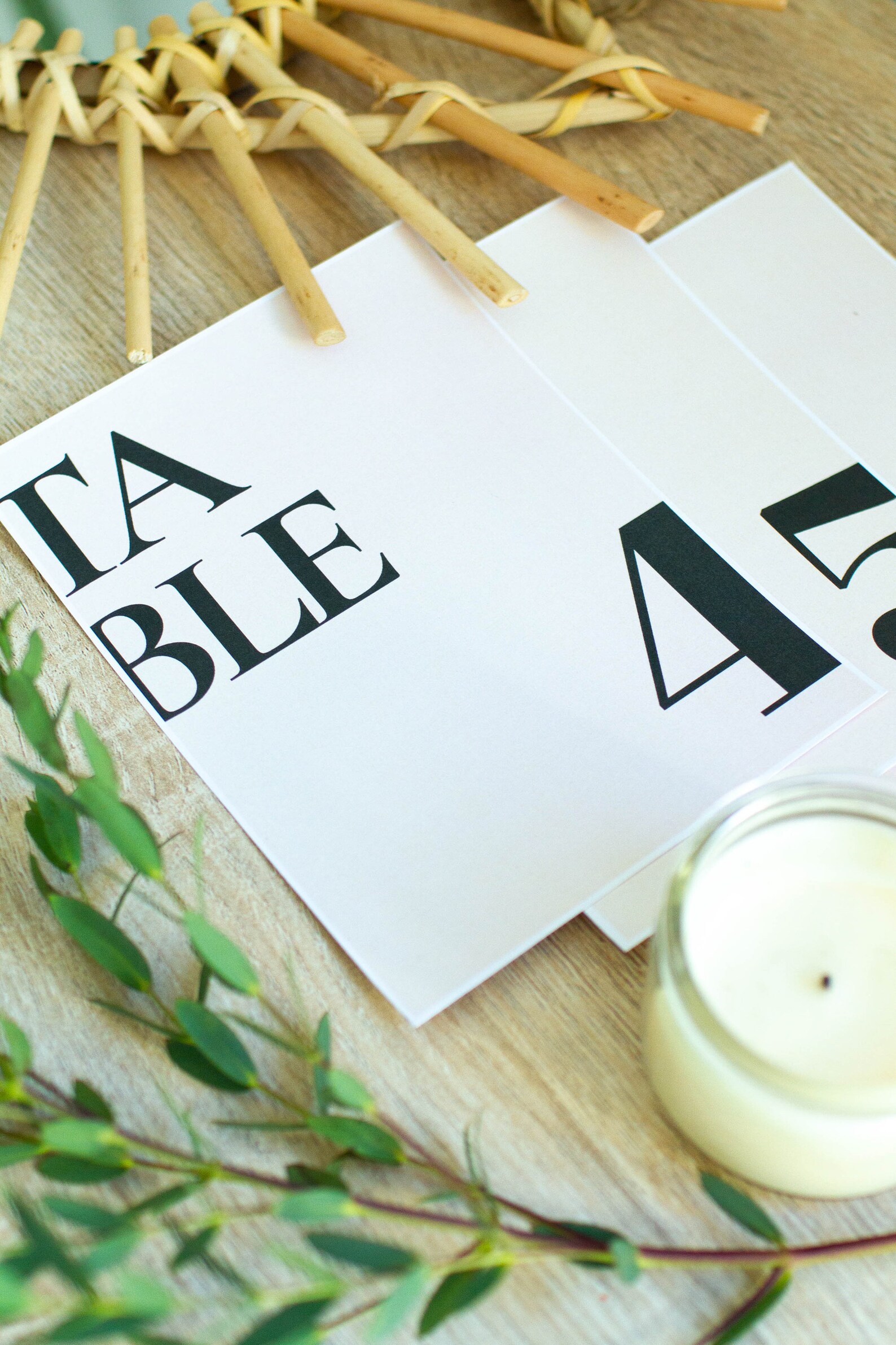 MINIMAL Modern Table Numbers, Simple Printable, Downloadable File ...