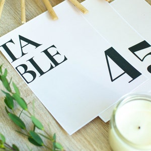 MINIMAL Modern Table Numbers, Simple Printable, Downloadable File ...