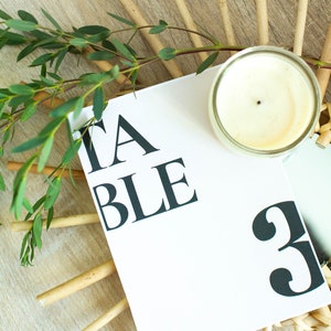 MINIMAL Modern Table Numbers, Simple Printable, Downloadable File ...