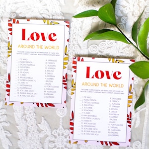 Love Language Game | Bridal Shower Game | Fun Games | Bachelorette ...