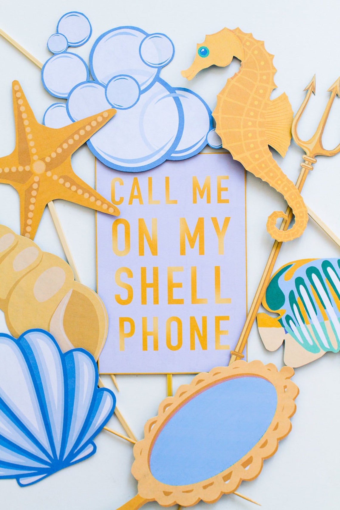 Printable Mermaid Photo Booth Props Wedding Bachelorette - Etsy