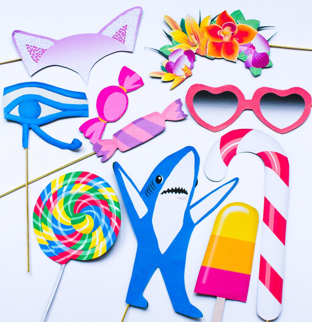 KATY PERRY Themed Photo Booth Props Party Bachelorette Fun Rainbow ...