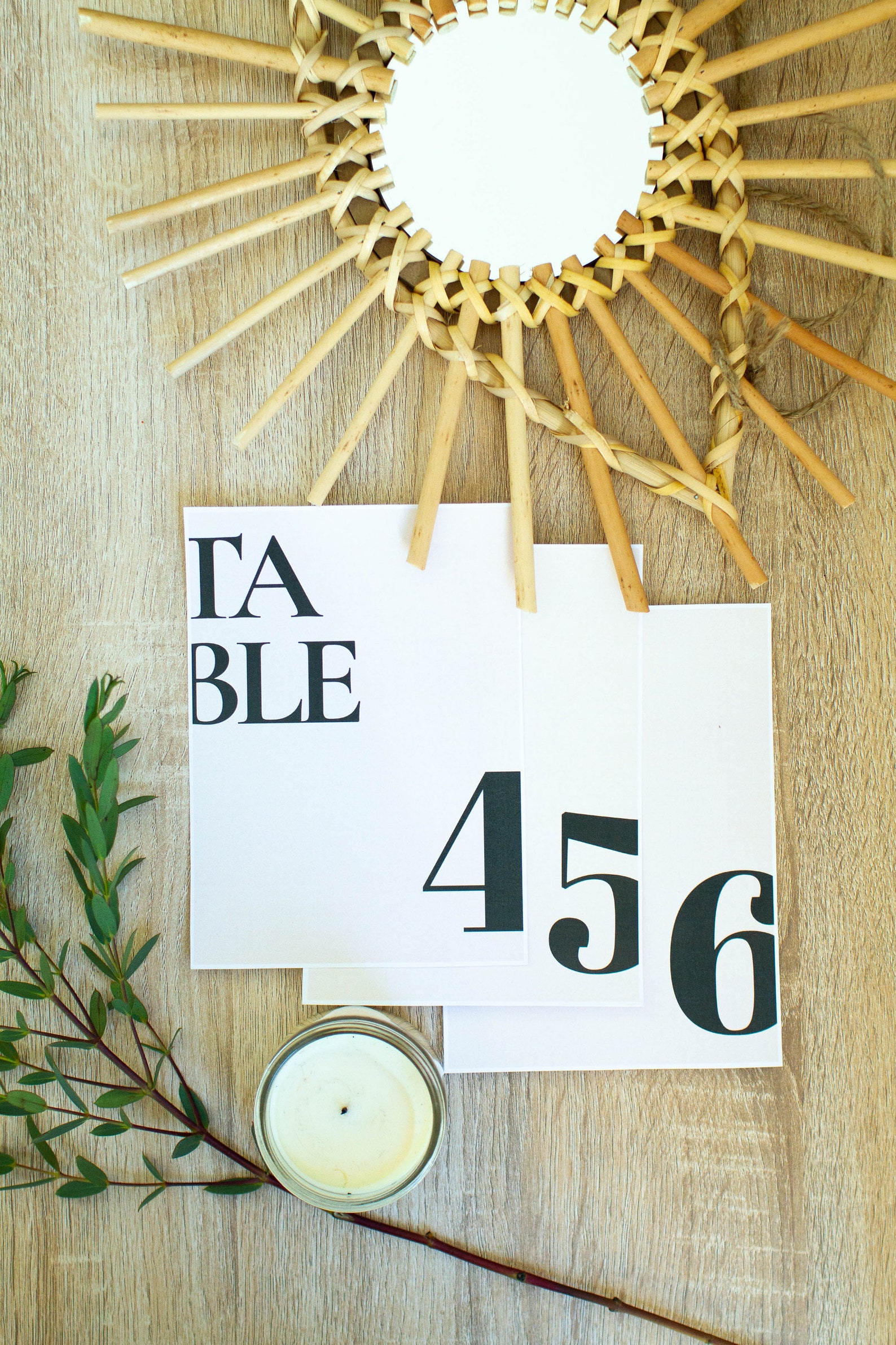 MINIMAL Modern Table Numbers, Simple Printable, Downloadable File ...