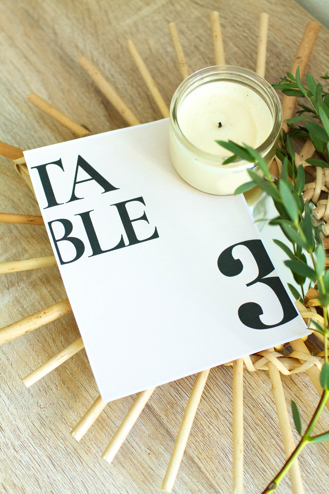 MINIMAL Modern Table Numbers, Simple Printable, Downloadable File ...