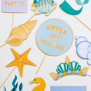 Printable Mermaid Photo Booth Props | Wedding | Bachelorette Party ...