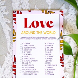Love Language Game | Bridal Shower Game | Fun Games | Bachelorette ...