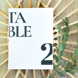 MINIMAL Modern Table Numbers, Simple Printable, Downloadable File ...
