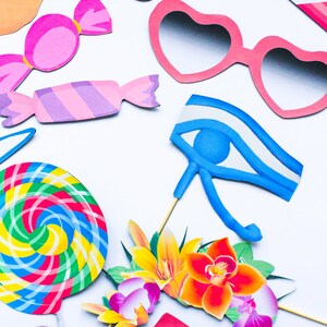 KATY PERRY Themed Photo Booth Props Party Bachelorette Fun Rainbow ...