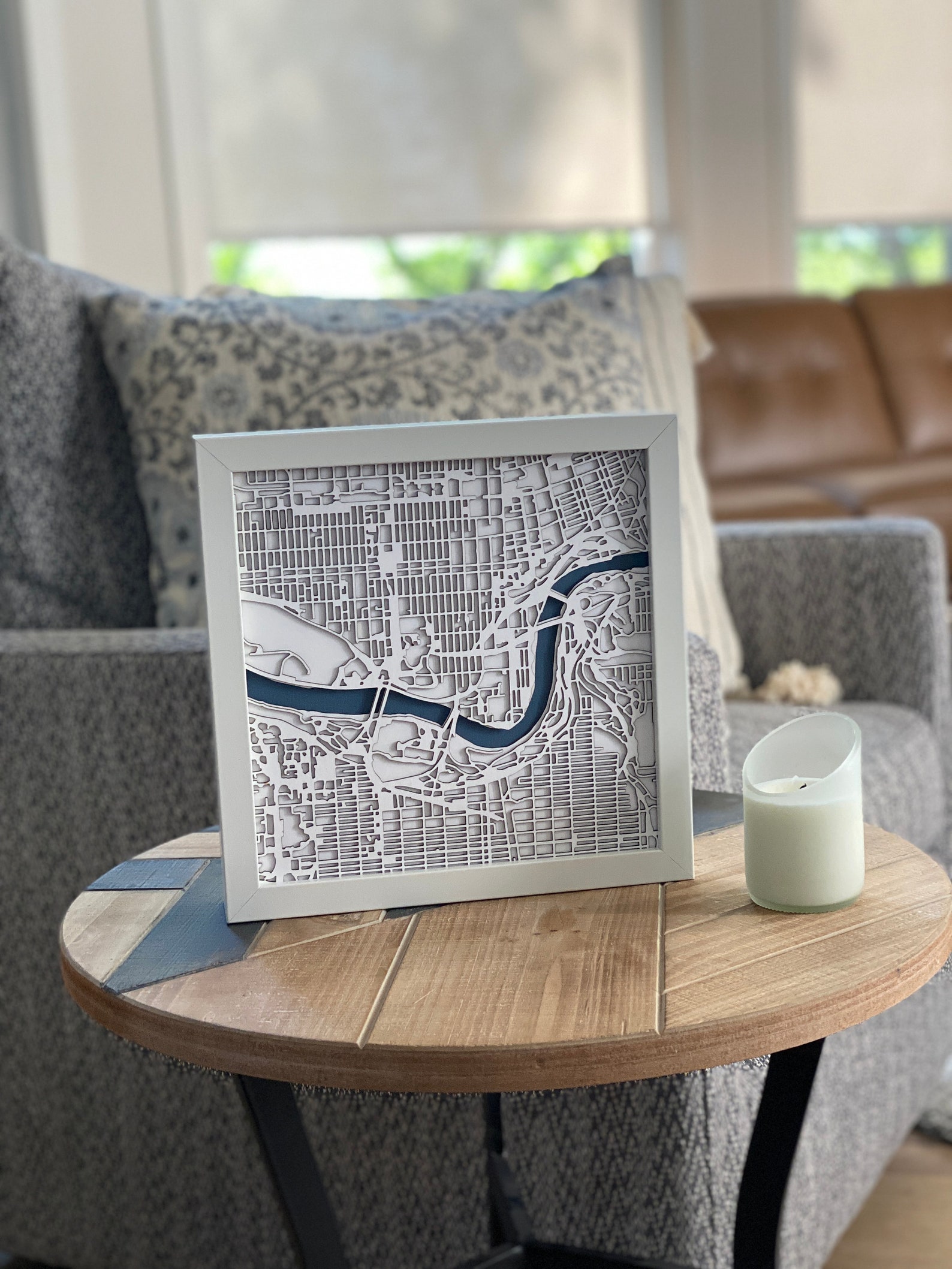 Edmonton Wood Cut Map Edmonton Laser Cut Maps Wooden City | Etsy