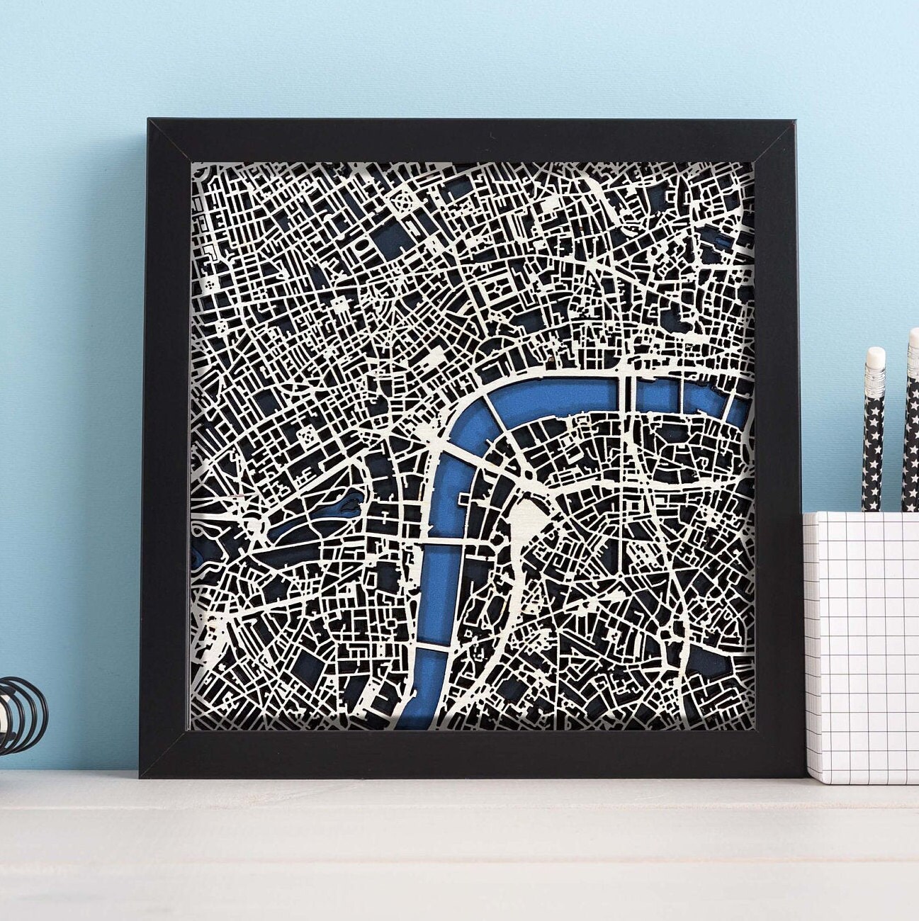 London England Wood Laser Cut Map London Laser Cut Maps - Etsy