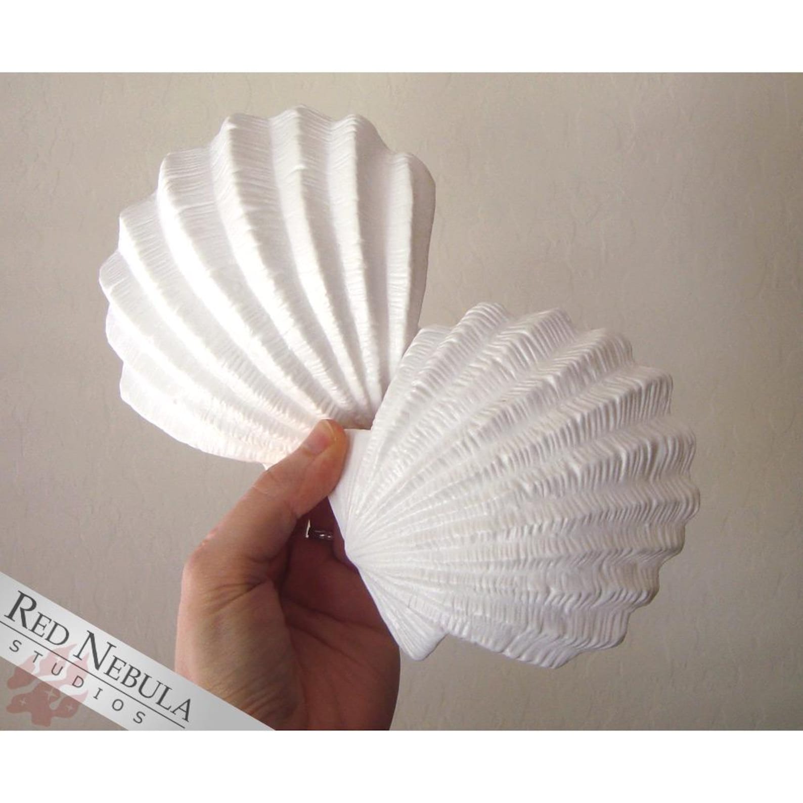 Blank Sea Shells Single or Pair, Cast Resin Clam Shell Seashell Prop ...