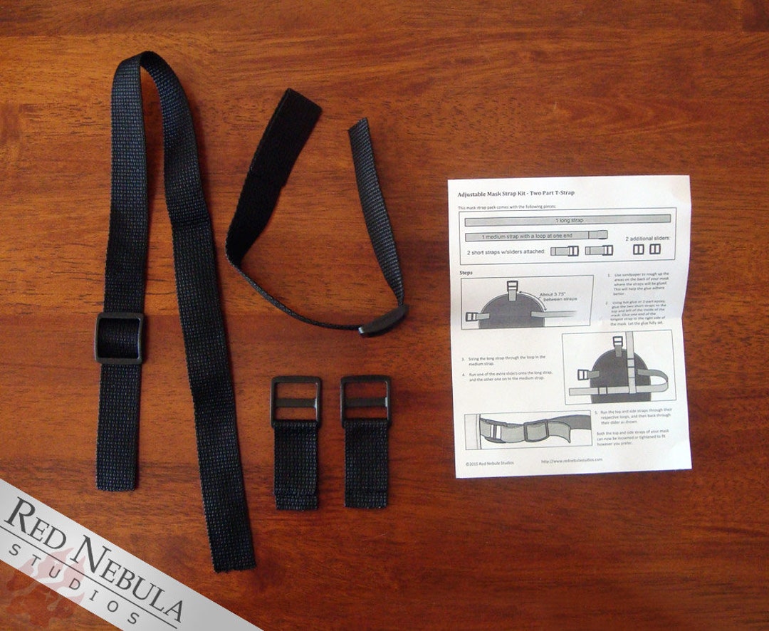 Two-part Strap Kit for Large Masks, Adjustable Strap Kit, Polypropylene ...