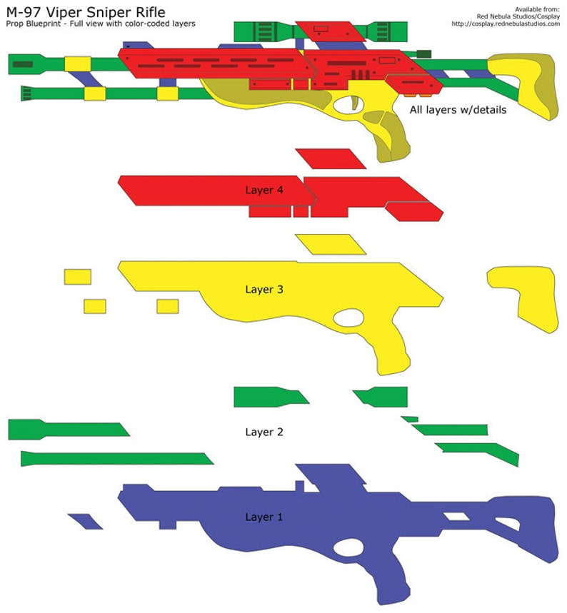 Prop Sniper Rifle Digital Blueprints - Etsy New Zealand