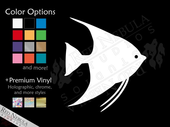 Angelfish Vinyl Decal Pet Fish Decal for Aquarium Hobbyists - Etsy