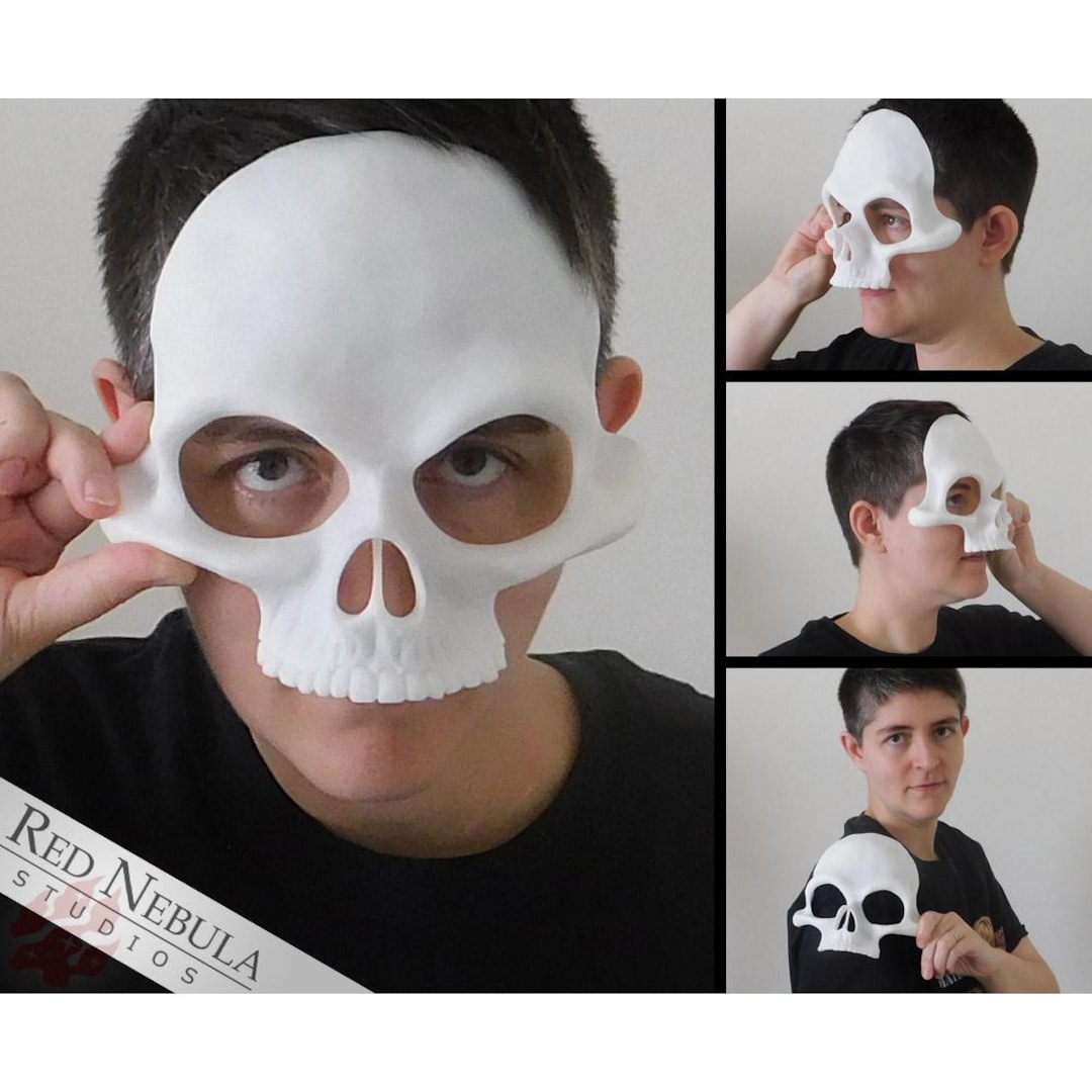 Human Skull Half Mask, Blank Cast Resin Mask for Skeleton Costumes - Etsy