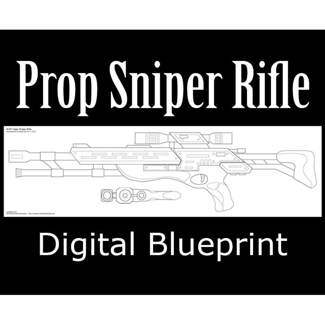 Prop Sniper Rifle Digital Blueprints Mass Effect M-97 Viper - Etsy