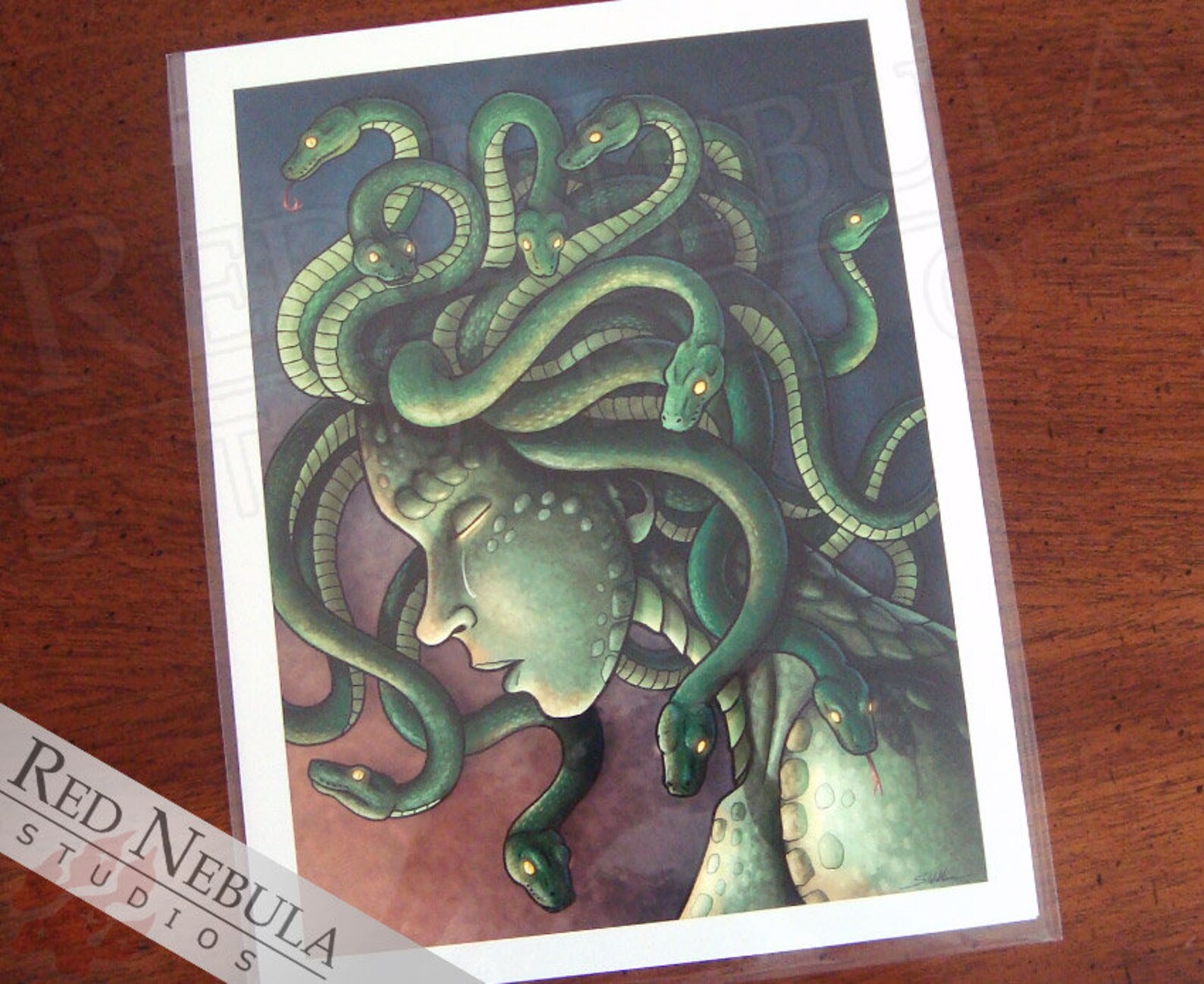 Medusa Art Print medusa's Tear Fantasy - Etsy