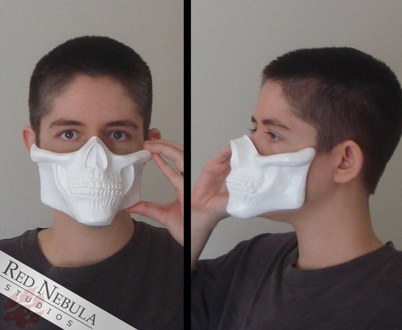 Human Skull Jaw Mask Blank, Half Skull Mask, Resin Skull Lower Jaw ...