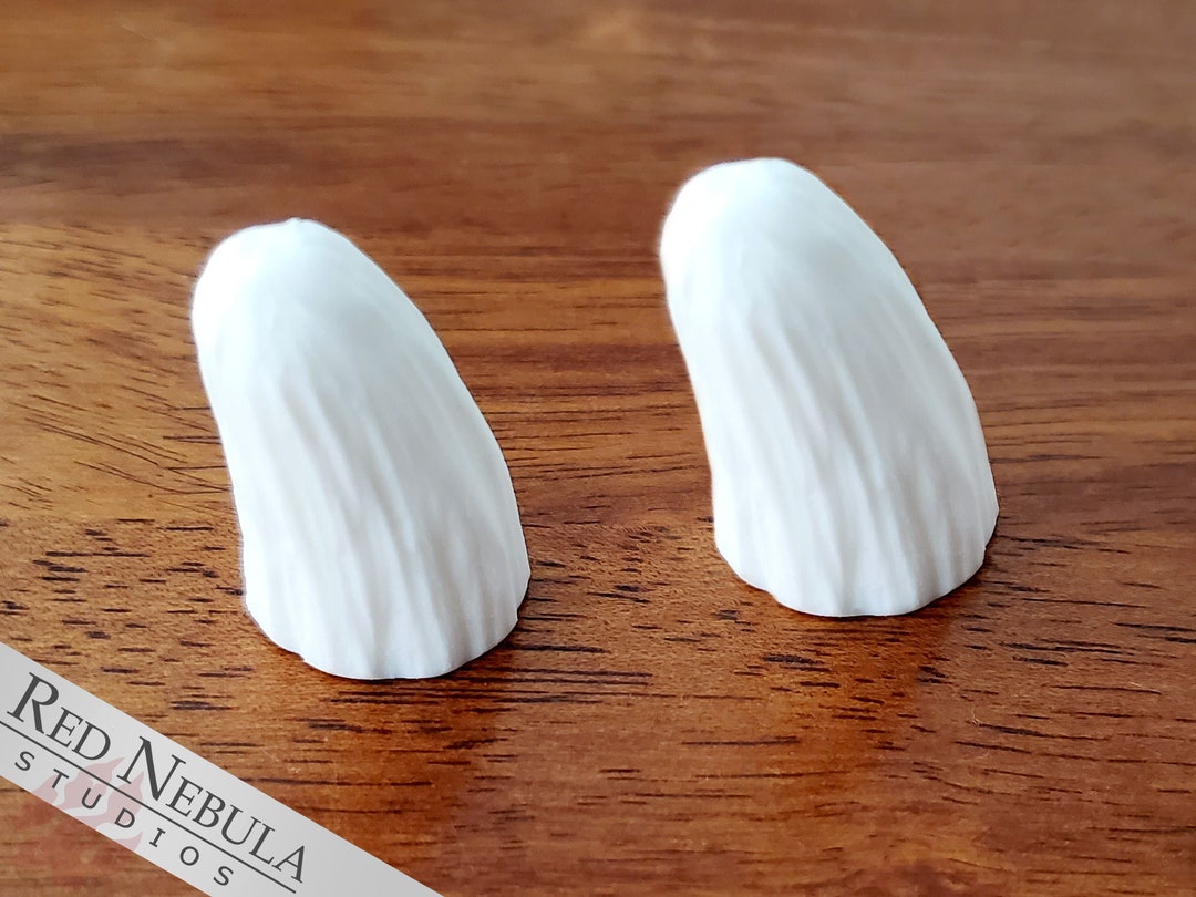 1.25 Rounded Small Horns pair, White Resin Cast, Blunt Goat Horns With ...