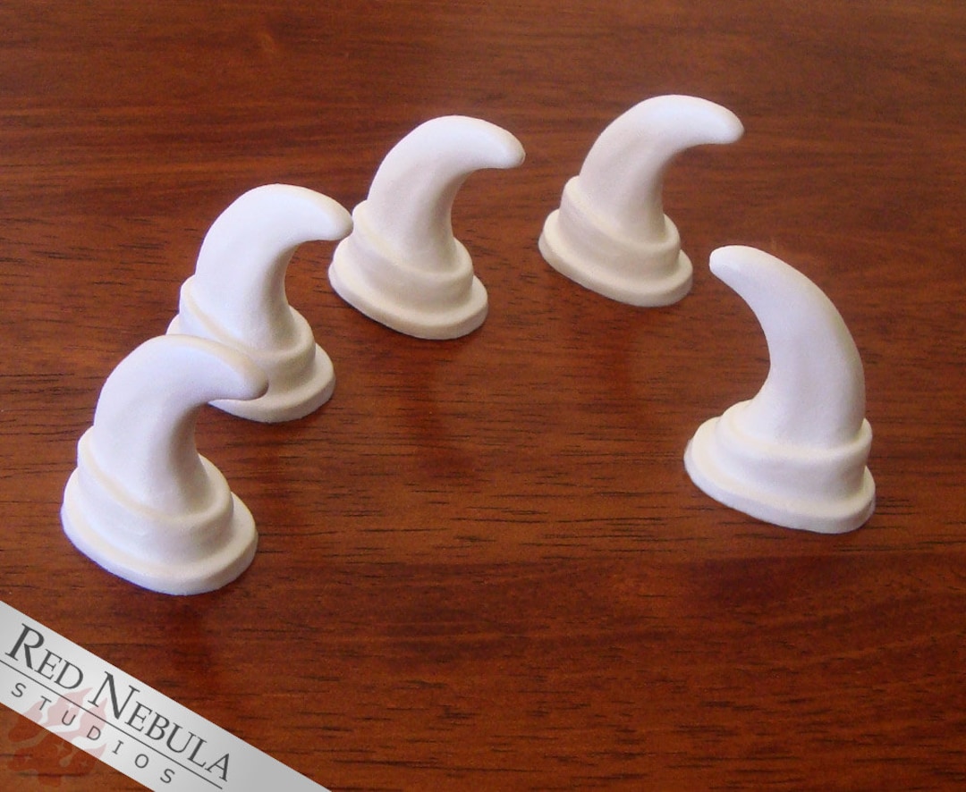 Large Cat Claws in White or Black, Curved 1.5 Feline Claws for Costumes ...