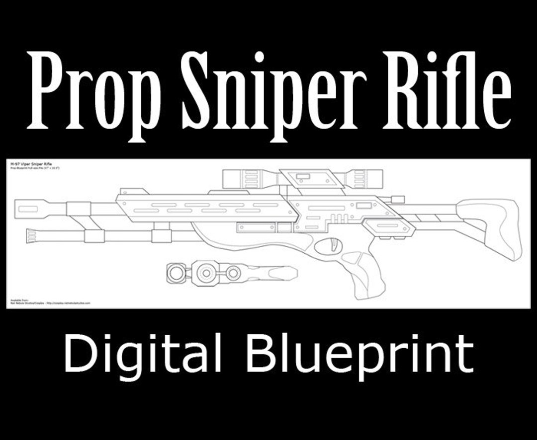 Prop Sniper Rifle Digital Blueprints - Etsy