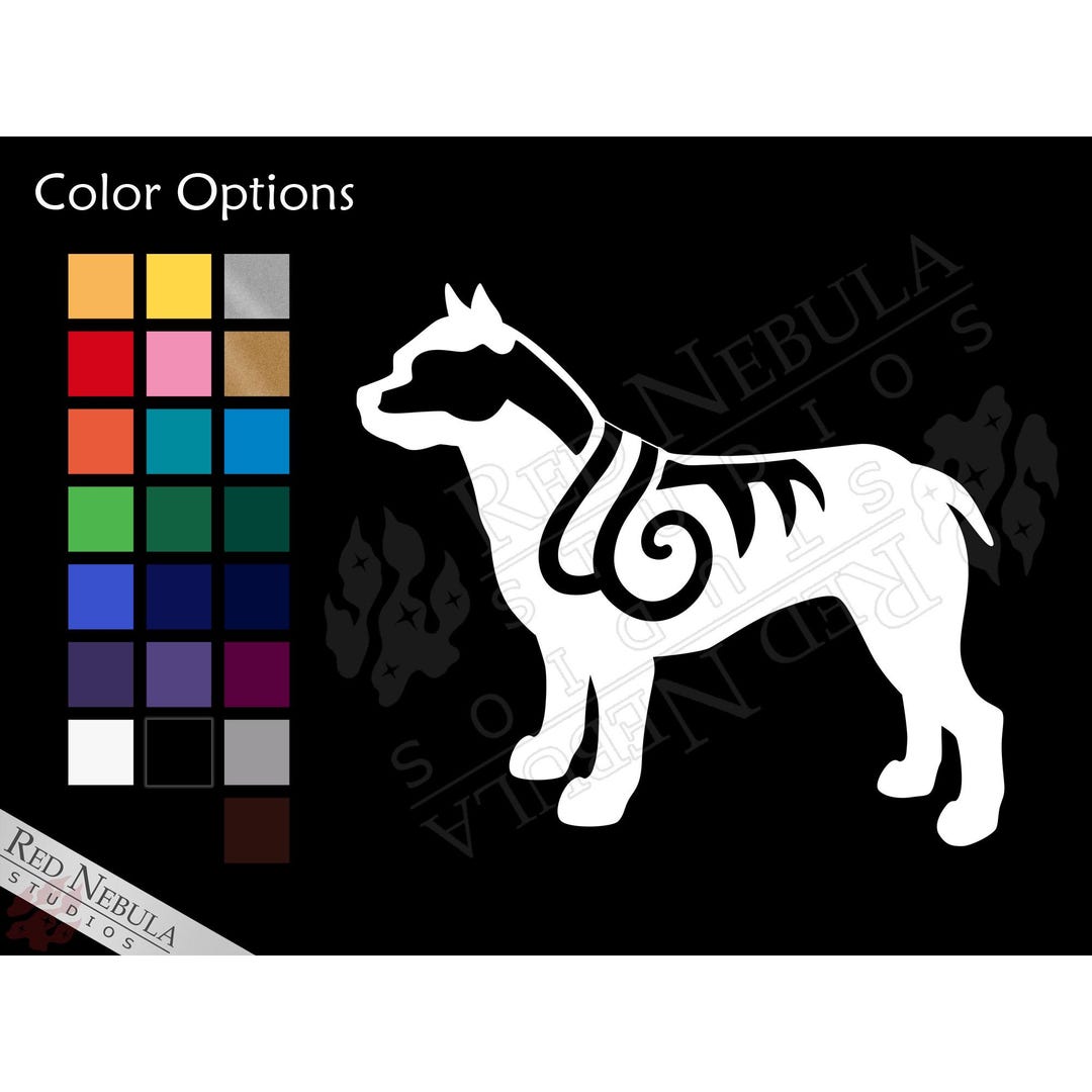 Mabari Vinyl Decal, Dragon Age Dog Car Decal With Ferelden Mabari Hound ...