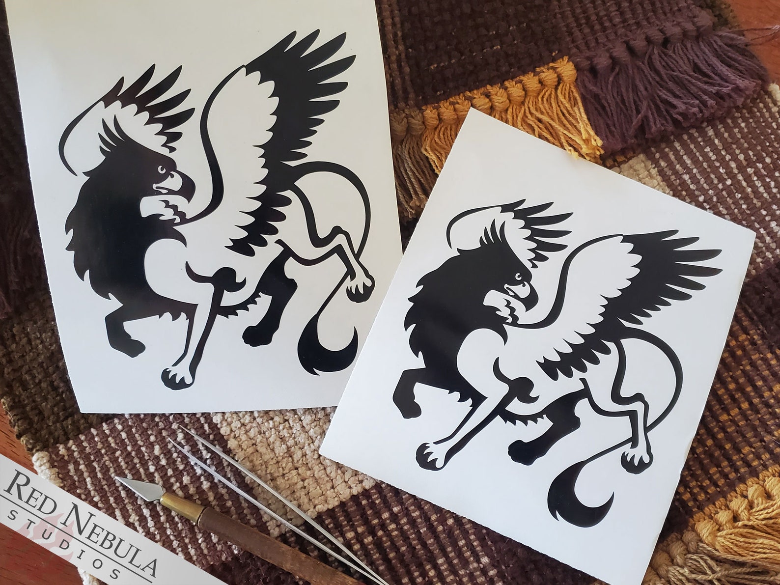 Griffon Vinyl Decal Fantasy Creature Window Decal Fairytale | Etsy