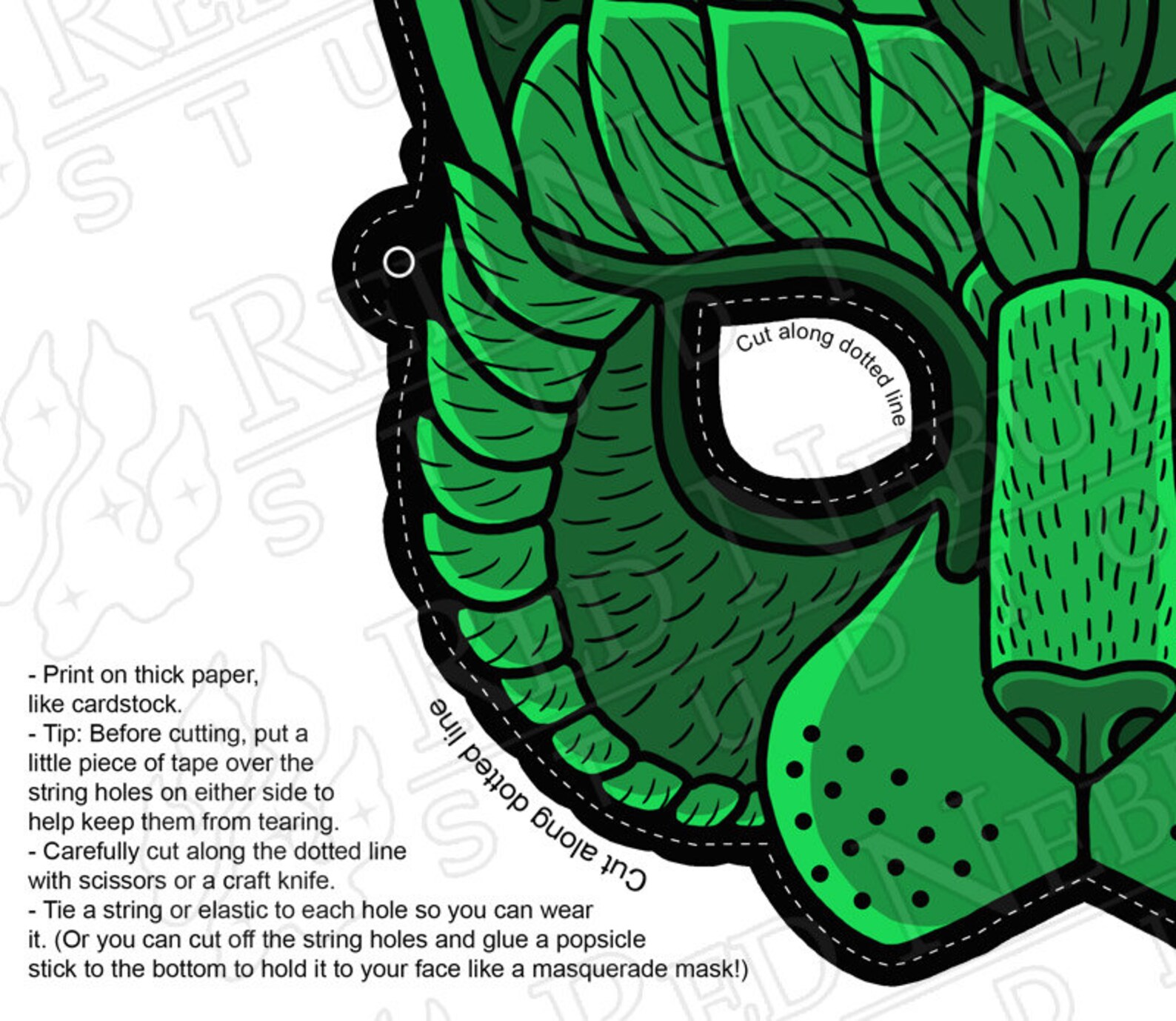 Colorful Cat Masks Digital Download Printable Paper Mask | Etsy