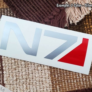 N7 Vinyl Decal, Mass Effect Car Decal With the N7 Logo - Multiple Color ...