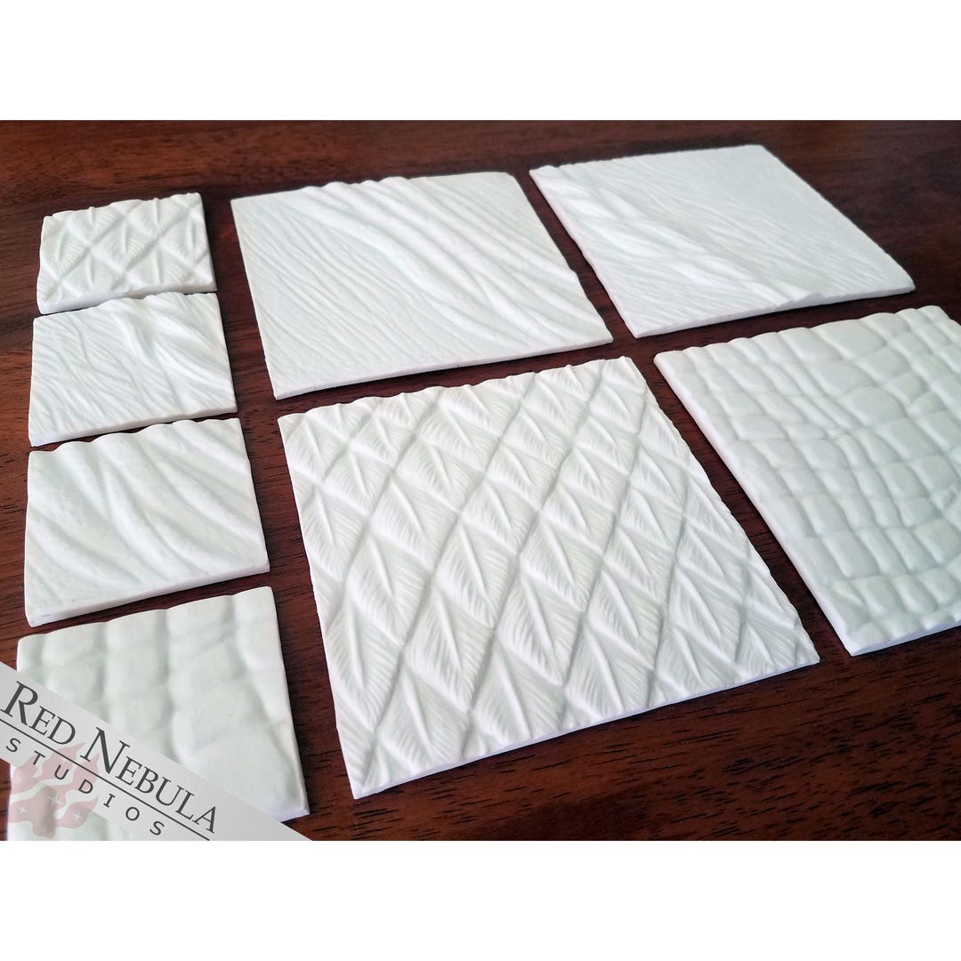 Sample Resin Painting Tiles - Test Paints and Techniques on Textured ...