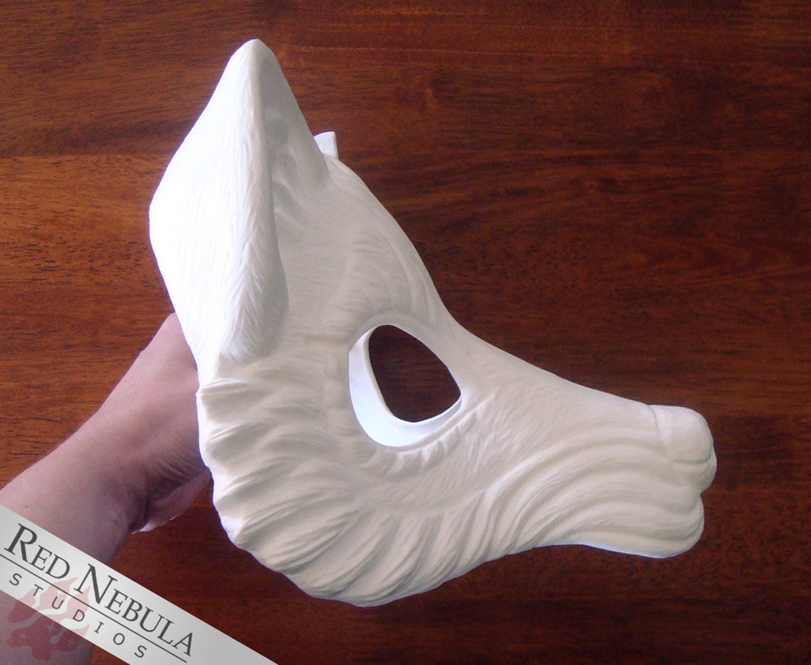 Resin Wolf Mask Blank, Stylized Wolf Face Mask, Wolf Masquerade Mask ...