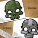 Skull Monster Masks, Instant Download, Printable Horror Masks, Zombie ...