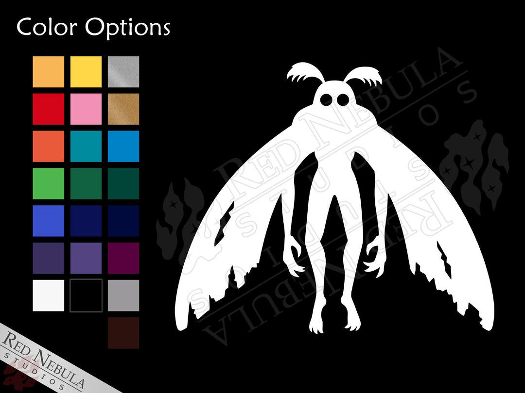 Mothman Vinyl Decal, Cryptid Sticker for Car Window / Laptop Multiple ...