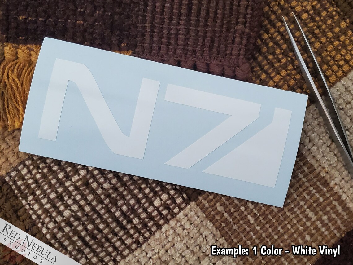 N7 Vinyl Decal Mass Effect Car Decal With the N7 Logo | Etsy