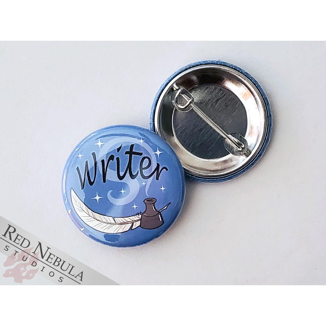 Writer Pinback Button, Magnet, or Keychain, 1.25", Gifts for Writers ...