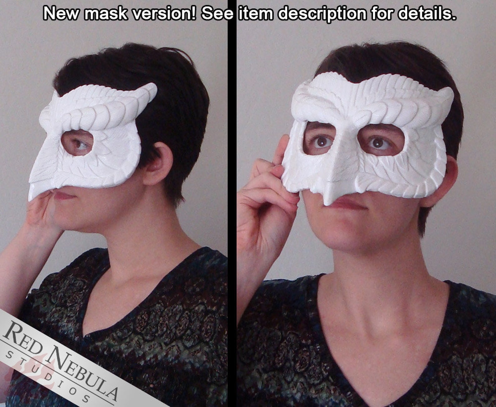 Stylized Owl Mask Blank Masquerade Mask Ready to Paint - Etsy