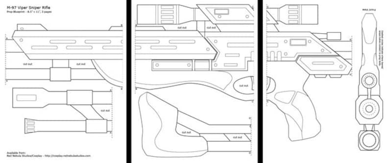 Prop Sniper Rifle Digital Blueprints - Etsy