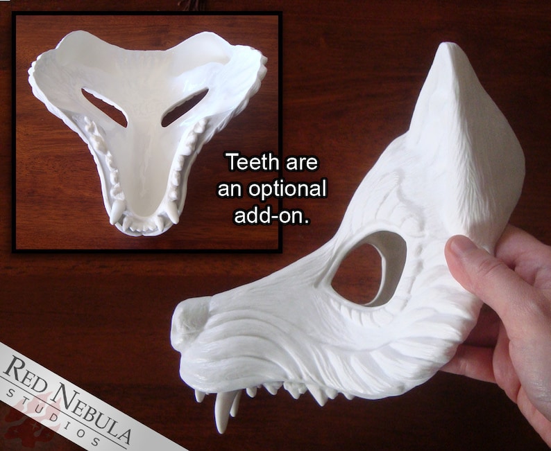 Resin Wolf Mask Blank Stylized Wolf Face Mask Wolf | Etsy