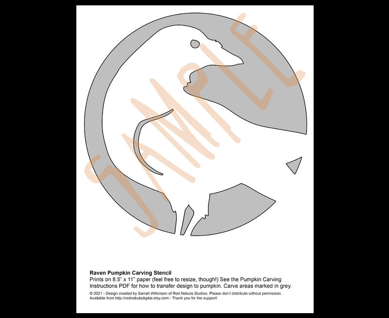 Raven Pumpkin Carving