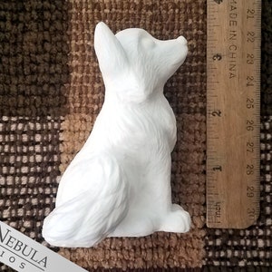 Fox Figurine - Solid Resin Blank Mini Statue Paperweight, Ornament ...