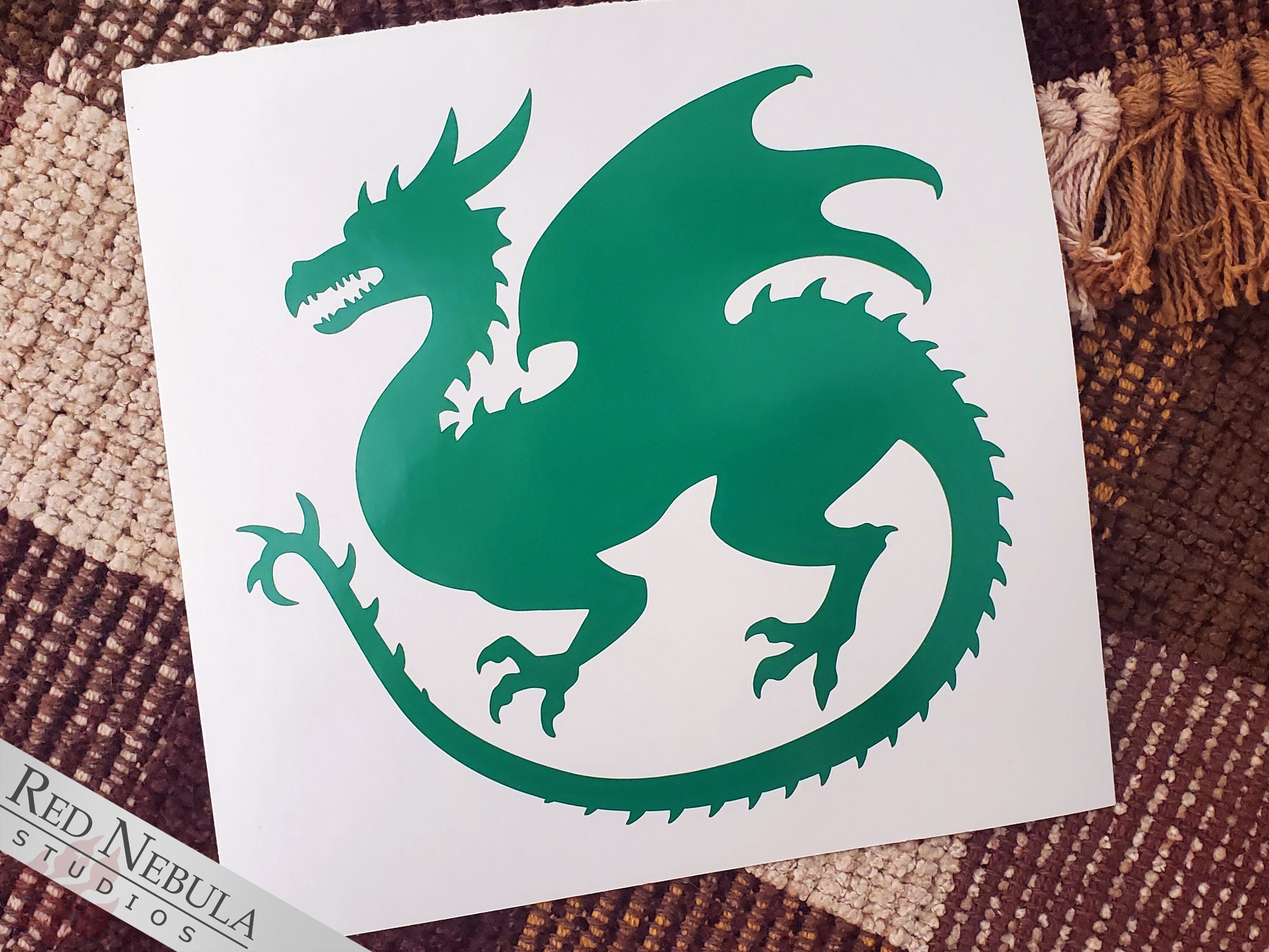 Dragon Vinyl Decal High Fantasy Dragon Silhouette Sticker | Etsy